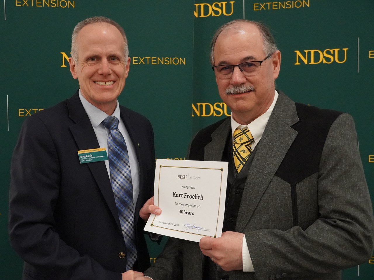 NDSU Extension staff honored for years of service at 2026 spring ...